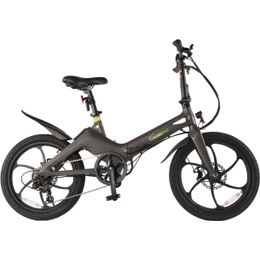 E-Bike SACHSENRAD "F11 MagPuma mit Transporttasche" Gr. 35,5, anthrazit, Elektrofahrr&auml;der, 35,5cm, 20 Zoll (50,80cm)