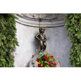Fototapete papermoon "Brunnen mit Figur", bunt, B:3m L:2,23m, Vlies, Tapeten