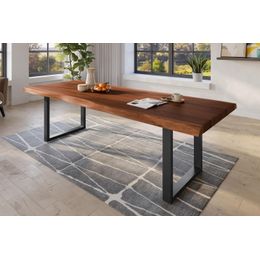 Esstisch Titan XL / nussbaumfarben / 260x120 / U-Gestell Schwarz