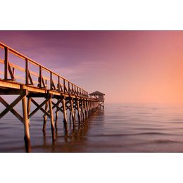 Fototapete papermoon "Steg im Wasser", bunt, B:3m L:2,23m, Vlies, Tapeten