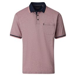 Poloshirt Casamoda "Casamoda Polo-Shirt Print", Herren, Gr. 5XL, rosa (hellrot), 100% Baumwolle, Shirts