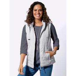 Steppweste Casual Looks, Damen, Gr. 40, hellgrau, 100% Polyester, Wattierung:100% Polyester, unifarben, Westen Steppweste