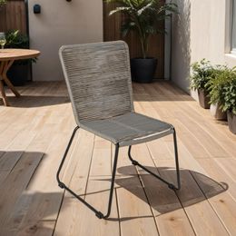 Seilstuhl ISRA / Grau / 8er-Set