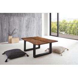 Couchtisch LUBIN / nussbaumfarben / U-Gestell Schwarz