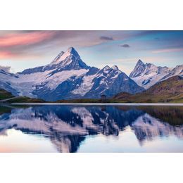 Fototapete papermoon "See am Berg", bunt, B:3m L:2,23m, Vlies, Tapeten