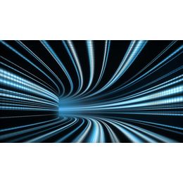 Fototapete papermoon "3D abstrakter Zeittunnel", bunt, B:3m L:2,2m, Vlies, Tapeten