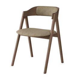 Stuhl HAMMEL FURNITURE "Mette by Hammel", , eiche smoked &ouml;l, eiche smoked &ouml;l, beige, B:52cm H:75cm T:54cm, Massivholz, Stoff, St&uuml;hle, Stuhl, Massivholz, gepolsterte Sitz- & R&uuml;ckenlehne, versch. Farbvarianten