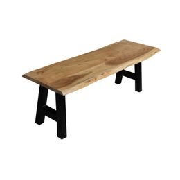 Sitzbank QUINTUS / naturfarben / 220 cm / A-Gestell Schwarz