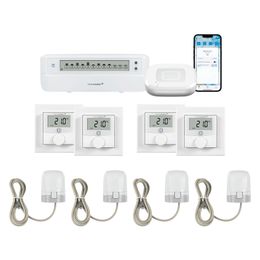 homematic IP Smart-Home-Zubeh&ouml;r "Starter Bundle Fu&szlig;bodenheizung f&uuml;r 4 R&auml;ume", wei&szlig;, B:28,5cm H:32cm T:40,5cm, Smart-Home-Stationen