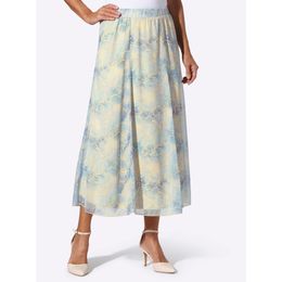Webrock Lady, Damen, Gr. 48, eisblau, vanille, bedruckt, 100% Polyester, lang, R&ouml;cke