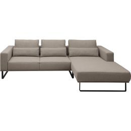 Ecksofa Musterring "JustB PM100", taupe, B:292cm H:88cm T:185cm, 100% Polyester, Sofas, Ecksofa, Auf schwarzen Metallkufen, 292 cm breit - erh&auml;ltlich in 6 Farben