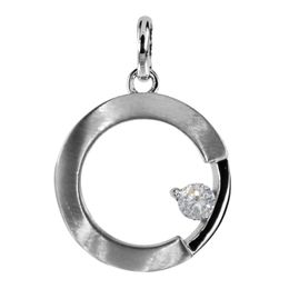 Kettenanh&auml;nger OSTSEE-SCHMUCK "OSTSEE-SCHMUCK Anh&auml;nger Adele Anh&auml;nger Adele", wei&szlig;, Schmuckanh&auml;nger, Damen, 21 x 14mm, Silber 925 (Sterlingsilber), 2,1 g, Kettenanh&auml;nger