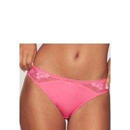 Slip Lascana, Damen, Gr. 48/50, pink, Microtouch, Obermaterial: 82% Polyamid (TACTEL), 18% Elasthan (LYCRA), Unterhosen Slip, mit h&uuml;bschen Spitzeneins&auml;tzen