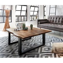 Couchtisch PAUL / nussbaumfarben / U-Gestell Schwarz