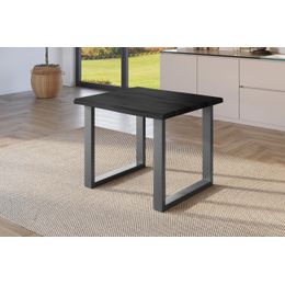Esstisch Julius / graufarben / 80x80 / U-Gestell Schwarz
