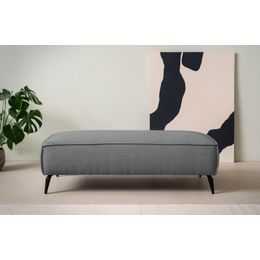 Hocker Home Affaire "TVINNU, mit Kedernaht, Cord u. Flachgewebe", grau (dunkelgrau), B:140cm H:44cm T:65cm, Hocker, Hocker, zur Serie TVINNU, gem&uuml;tlicher Sitzkomfort, rechteckig, schwarze F&uuml;&szlig;e