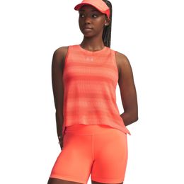 Lauftop Under Armour "UA VELOCITI SINGLET", Gr. L, electric tangerine,, reflective, Obermaterial: 100% Polyester, Tops, sportlicher Stil, f&uuml;r Lauftraining, f&uuml;r Erwachsene