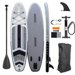e4fun Stand Up Paddle Board 320 x 81 x 15 cm grau