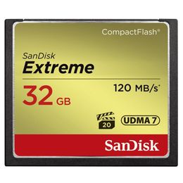 Sandisk Speicherkarte "CF Extreme", gold (goldfarben), 32 GB, Speicherkarten, Speicherkarte