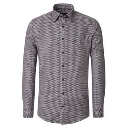 Langarmhemd Casamoda "Casamoda Freizeithemd Print", Herren, Gr. M, Normalgr&ouml;&szlig;en, blau, 100% Baumwolle, bedruckt, l&auml;ssig geschnitten, Hemden