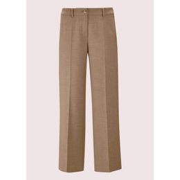 Madeleine Mode B&uuml;gelfaltenhose MADELEINE "Hose Weite Hose mit B&uuml;gelfalten", Damen, Gr. 48, N-Gr, beige (caramel, melange), Obermaterial: 47% Polyester PES. 47% Viskose CV. 6% Elasthan EL., Hosen B&uuml;gelfaltenhose