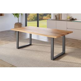 Esstisch Julius / Holz Wildeiche-Optik / 240x100 / U-Gestell Schwarz