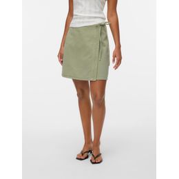 V&eacute;ro Moda Jeansrock VERO MODA "VMLIZA MR SHORT DENIM WRAP SKIRT GA NOOS", Damen, Gr. S, laurel wreath detail:washed, Denim/Jeans, Obermaterial: 80% Baumwolle, 20% Polyester, unifarben, kurz, R&ouml;cke Jeansrock, Baumwollmischung