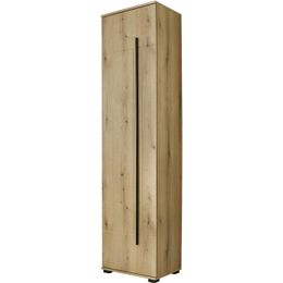 Garderobenschrank Home Affaire "Cantara, moderner Schrank, Schuhschrank mit Stauraum", eiche evoke, B:50cm H:201cm T:39cm, FSC-zertifizierter Holzwerkstoff, Schr&auml;nke, Garderobenschrank, ausreichend Stauraum, vielseitig einsetzbar, 50 cm breit