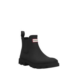 Gummistiefel Hunter "UNISEX DOWNPOUR CHELSEA", Damen, Gr. 42, schwarz, Gummi, Schuhe Gummistiefel, wasserdicht