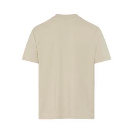 T-Shirt BOSS Green "Tee Collar", Damen, Gr. XL, light beige272, Single Jersey, Obermaterial: 95% Baumwolle, 5% Elasthan, unifarben, relaxed fit h&uuml;ftbedeckend, hoch geschlossener Ausschnitt, abgesteppte Kante, Shirts T-Shirt, aus Stretch-Baumwolle, relaxed fit