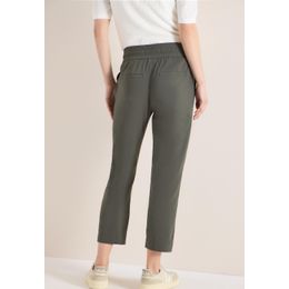 Cecil Damen Jerseyhose "Style Tracey"clear khaki (l&auml;nge 26), Gr. S, unifarben, Web, Obermaterial: 66% Baumwolle, 30% Polyester, 4% Elasthan, Hosen,