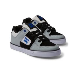 Sneaker DC Shoes "Pure", M&auml;dchen, Gr. 5(36), bunt (wei&szlig;, grau, blau), Obermaterial:Obermaterial: Leder / Futter: Textil / Au&szlig;ensohle: Gummi;, Schuhe Sneaker
