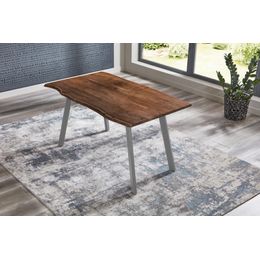 Baumkantentisch LAXMI 160 / nussbaumfarben / 160x85 / Vierfu&szlig;-Gestell
