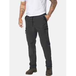 Cargohose Jan Vanderstorm "Cargohose OLUHELM", Herren, Gr. 78, N-Gr, grau (dunkelgrau), Obermaterial: 100% Polyester COOLMAX PES(Coolmax)., Hosen Cargohose