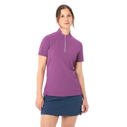 Radtrikot Vaude "WOMEN'S ADLUX HZ SHIRT", Gr. 42, magenta, Obermaterial: 100% Polyester, Trikots, f&uuml;r Radfahren, f&uuml;r Erwachsene, sportliche Passform