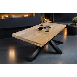 Esstisch RIO / Akazie naturfarben / 220x100 / Spider-Gestell Schwarz