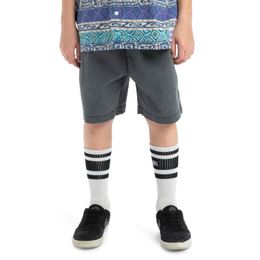 Bermudas Quiksilver "Taxer Global Heat", Jungen, Gr. 16, grau (schwarz shadow), Obermaterial: 98% Walkfrottier, 2% Elasthan;, Hosen Bermudas