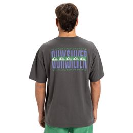 T-Shirt Quiksilver "World Force", Herren, Gr. L, grau (schwarz shadow), Obermaterial: 100% Walkfrottier;, Shirts T-Shirt