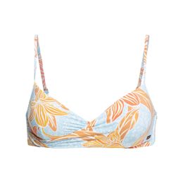 Bandeau-Bikini-Top Roxy "Island In The Sun", Damen, Gr. M, Cup B, blau (cool blau s island time), Obermaterial:87% Nylon, 13% Elasthan;, Bikini-Oberteile Bandeau-Bikini-Top
