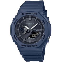 Smartwatch Casio G-SHOCK "GA-B2100-1A1ER", blau (graublau, blau), Smartwatches, Herren, Smartwatch, Solaruhr, Armbanduhr, Herrenuhr, Stoppfunktion, Weltzeit