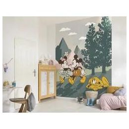 Fototapete Komar "Digitaldruck Vlies - Mickey & Minnie Embrace Nature", bunt, Rollen: 1, Vlies, Tapeten, Kinderzimmer