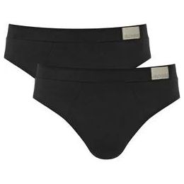 Slip Sloggi "Men GO Natural", Herren, Gr. M, schwarz, Single Jersey, Obermaterial: 95% Baumwolle, 5% Elasthan, Unterhosen Slip, Tunnelbund, ohne Eingriff