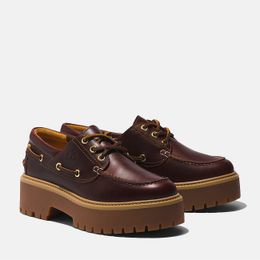 Bootsschuh Timberland "STONE STREET - BOAT SHOE", Damen, Gr. 37,5, rootbeer, Leder, Schuhe Bootsschuh, Bootsschuh aus Timberland Premium Leder