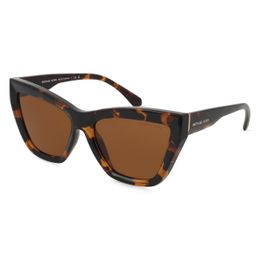 Michael Kors 0MK2211U DUBAI | Damen-Sonnenbrille | Fassung: Vollrand, Cat Eye, Kunststoff, Havanna Dunkel | Glasfarbe: Braun