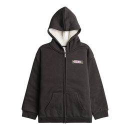 Hoodie Roxy "Different Pulses", M&auml;dchen, Gr. 8(125-130cm), grau (phantom), Obermaterial: 60% Walkfrottier, 40% Microfaser;, Sweatshirts Hoodie