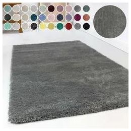 Hochflor-Teppich Esprit "Relaxx ESP-4150" Gr. 1, grau, B:70cm H:25mm L:140cm, Kunstfaser, Teppiche, Wohnzimmer, sehr gro&szlig;e Farbauswahl, weicher dichter Hochflor