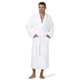 M&ouml;ve Unisex-Bademantel M&Ouml;VE "Pure Luxury ideal f&uuml;r Sauna & Spa, Hotelbademantel, Morgenmantel" Gr. S, wei&szlig; (snow), L:125cm, Walkfrottier, Hausm&auml;ntel, 100% &Auml;gyptischer Baumwolle