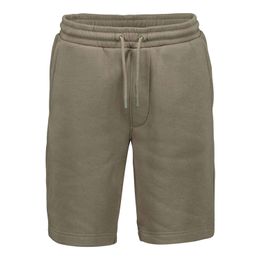 Shorts LINDBERGH "Freizeitshorts Relaxed Fit", Herren, Gr. L, army, Obermaterial: 60% Baumwolle, 40% Polyester, meliert, relaxed fit, Hosen Shorts