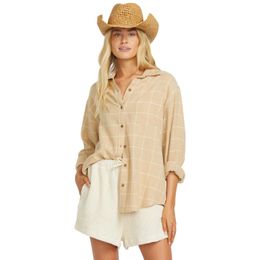 Langarmshirt Billabong "Layer Up", Damen, Gr. M, gr&uuml;n (khaki), Obermaterial:100% Walkfrottier;, Shirts Langarmshirt