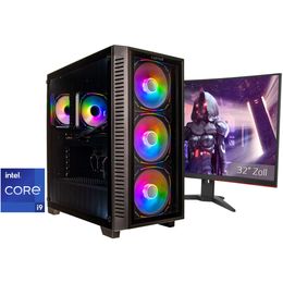 Captiva Gaming-PC-Komplettsystem "Advanced Gaming I95-529 TFT Bundle", Energieeffizienz: G, schwarz, Microsoft Windows 11 Home (64 Bit), 32 GB RAM 1.000 GB SSD, Computer_Komplettsysteme, Gaming-PC-Komplettsystem